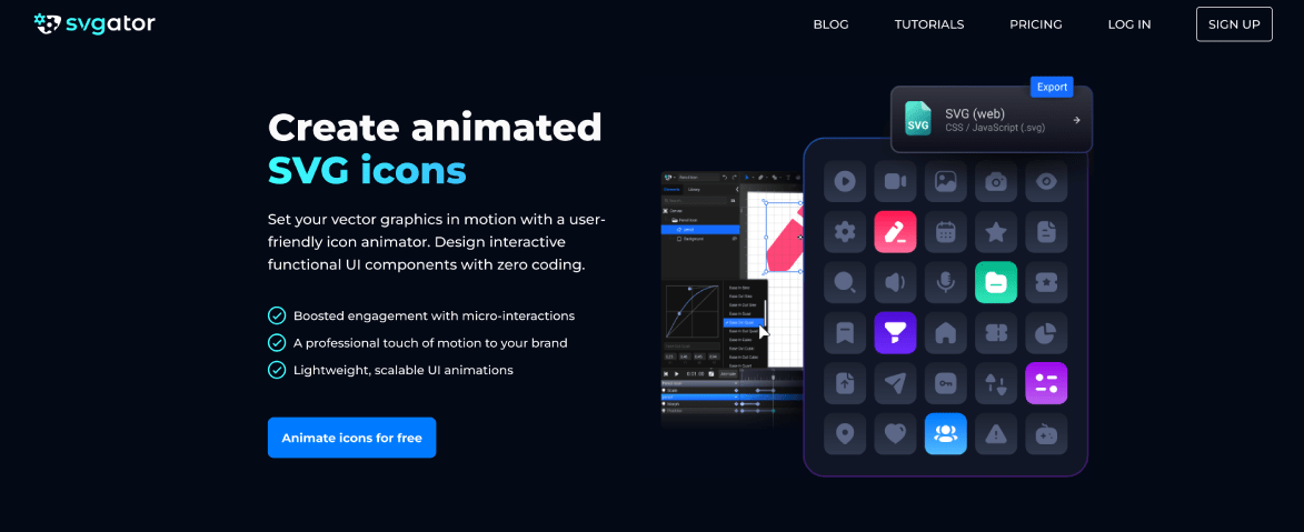 Create Animated SVG Icons - Online Icon Animation Software