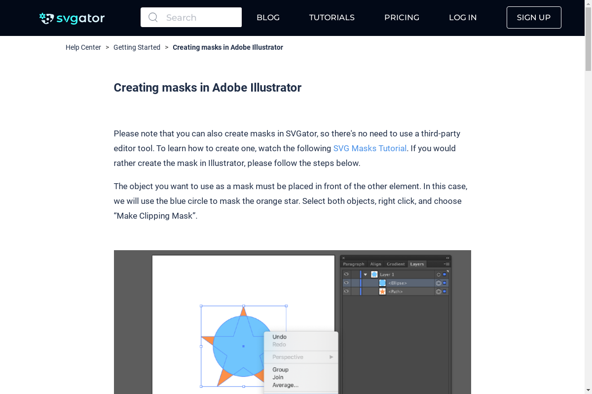 How To Create Masks In Adobe Illustrator SVGator Help
