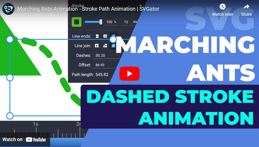 Marching Ants Animation - Stroke Path | SVGator Tutorial