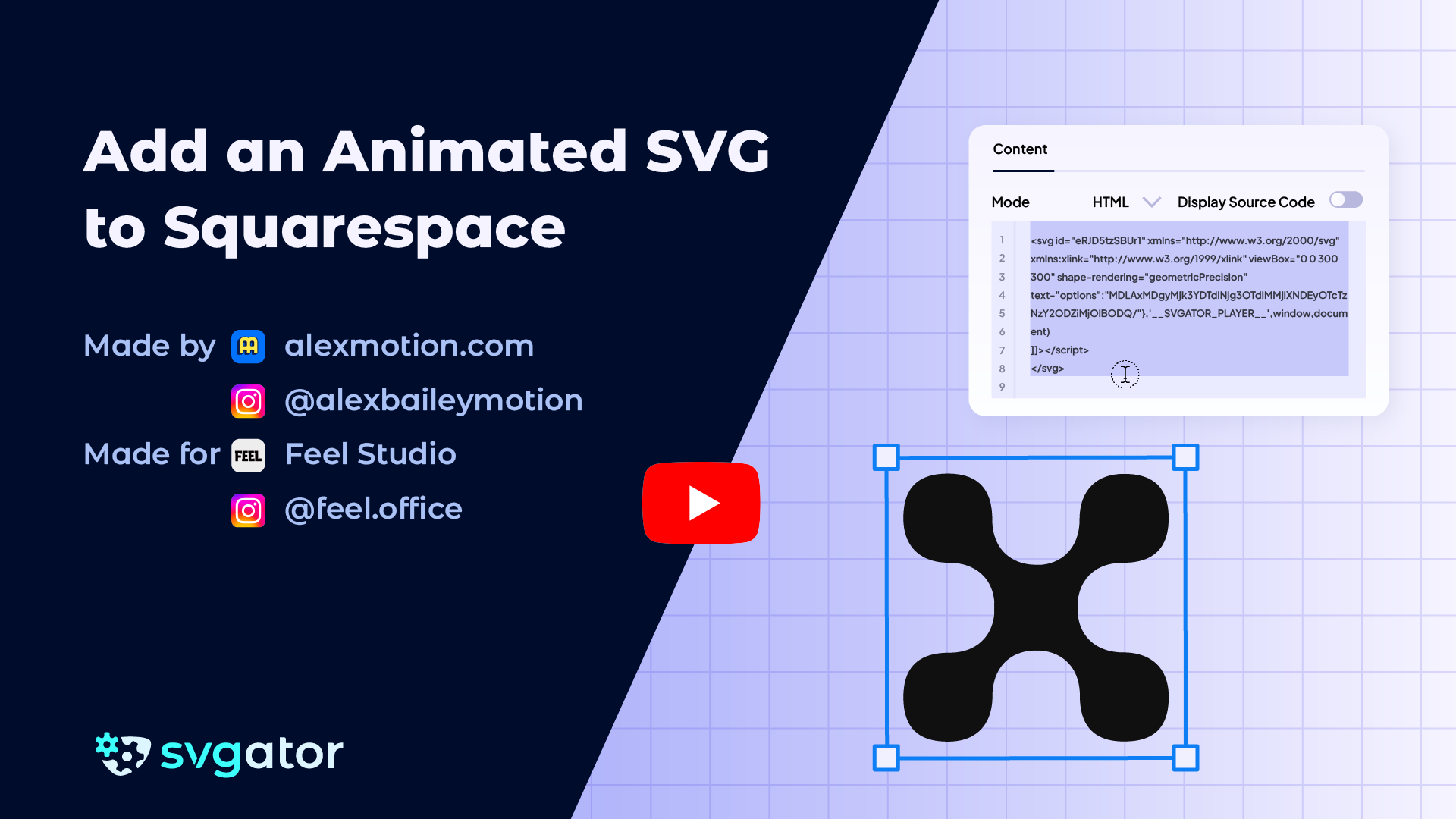 How to add an animated SVG to Squarespace | SVGator Tutorial